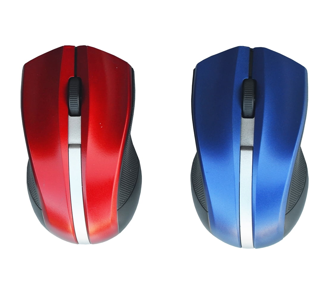 2 PCS 2.4G Wireless Optical Mouse-Red and Blue Color | Walmart Canada