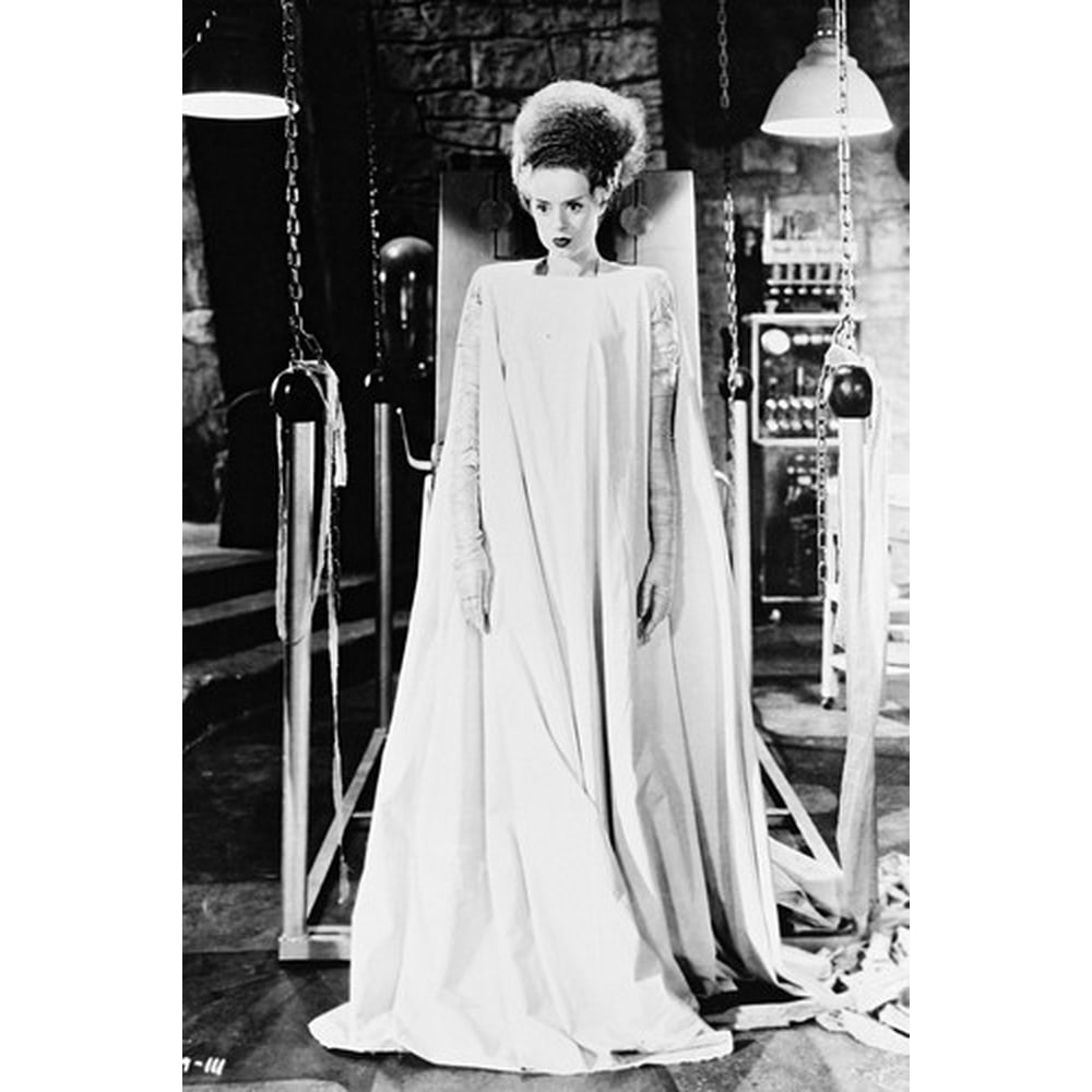 Elsa Lanchester as The Bride Of Frankenstein Mary Shelley in laboratory ...