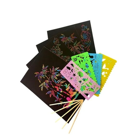 59pcs Fun Children Scratch Paper Scratching Drawing Painting Papers ...