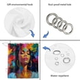 African American Shower Curtain Set with Hooks, Colorful Splashes ...