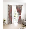 Boho Red Grey Beige Blackout Curtains for Bedroom/Living Room, Thermal ...