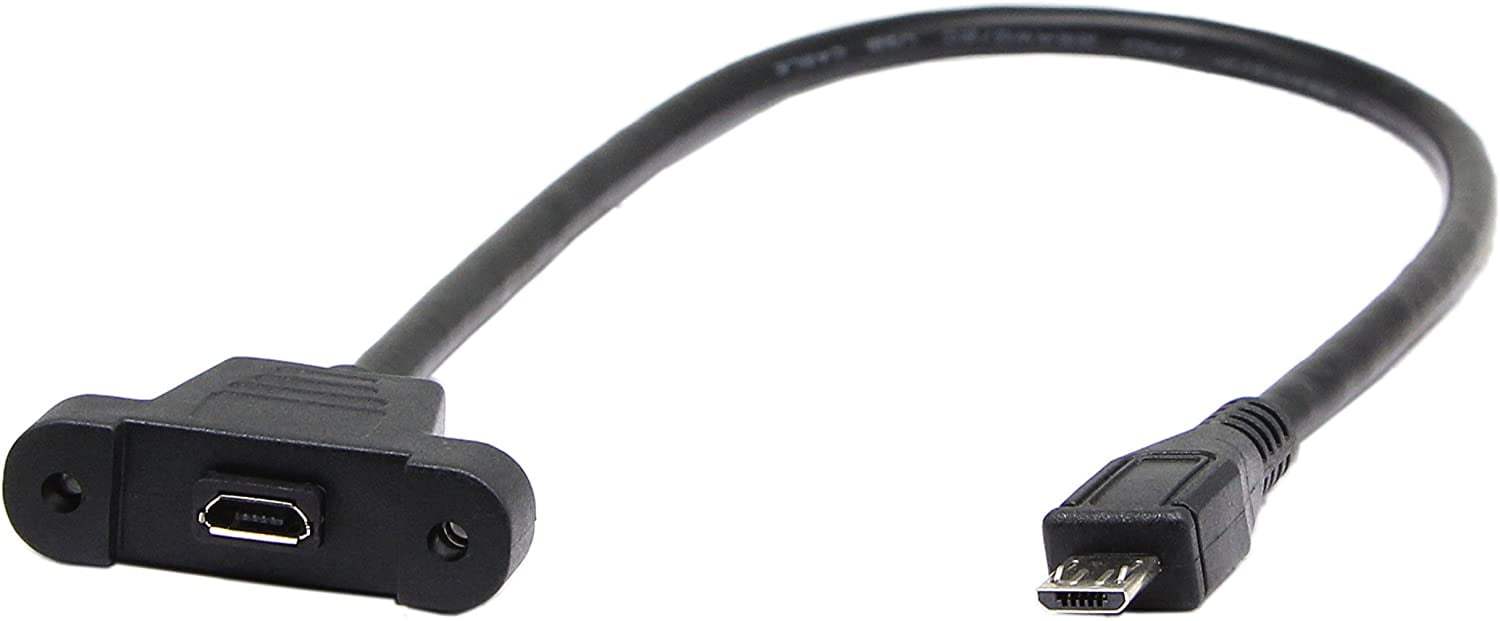 zdyCGTime (30cm) Micro USB Panel Mount Cable, Micro USB Male to Micro ...