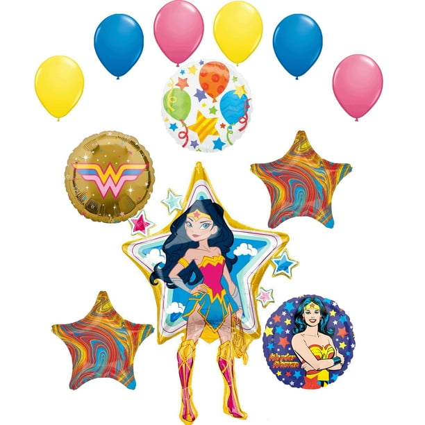 Wonder Woman Party Supplies Full Body Birthday Balloon Bouquet ...