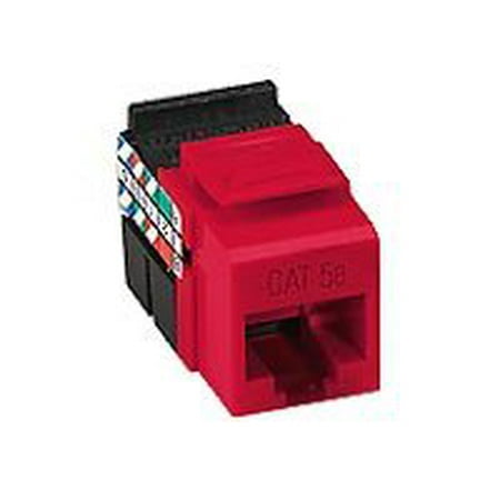 Leviton GigaMax 5e - Modular insert - CAT 5e - orange - 1 port ...