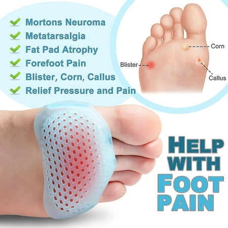 Women's Metatarsal Pads, 4 Piece Ball Foot Pads For Metatarsal Neuroma ...