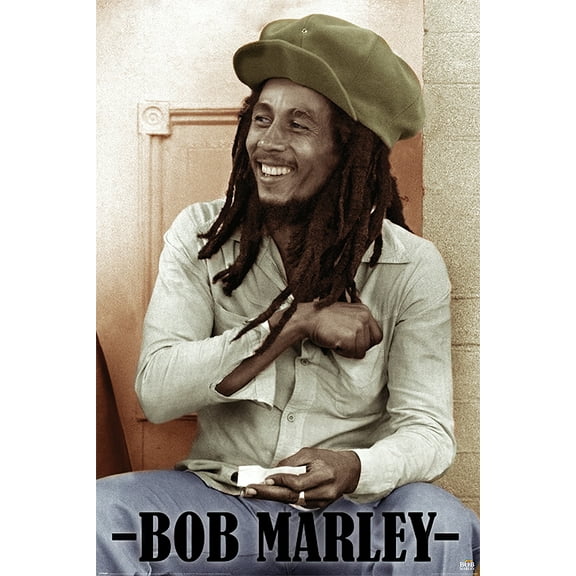 Bob Marley - Pop-Art Music Poster (Soul Rebel - Jamaican Flag) (Size ...