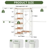 Uforic 7-Tier Heavy Duty Garment Rack,Walk In Clothes Rack,Closet ...