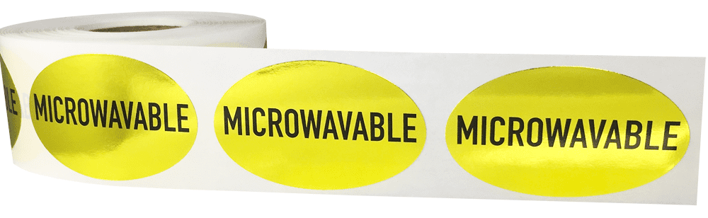 Buy Gold Microwavable Grocery Store Food Labels | 1.25 x 2 inch - 500 ...