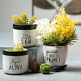 Sullivans Typography Planter Set of 3, 4.5"H White - Walmart.com