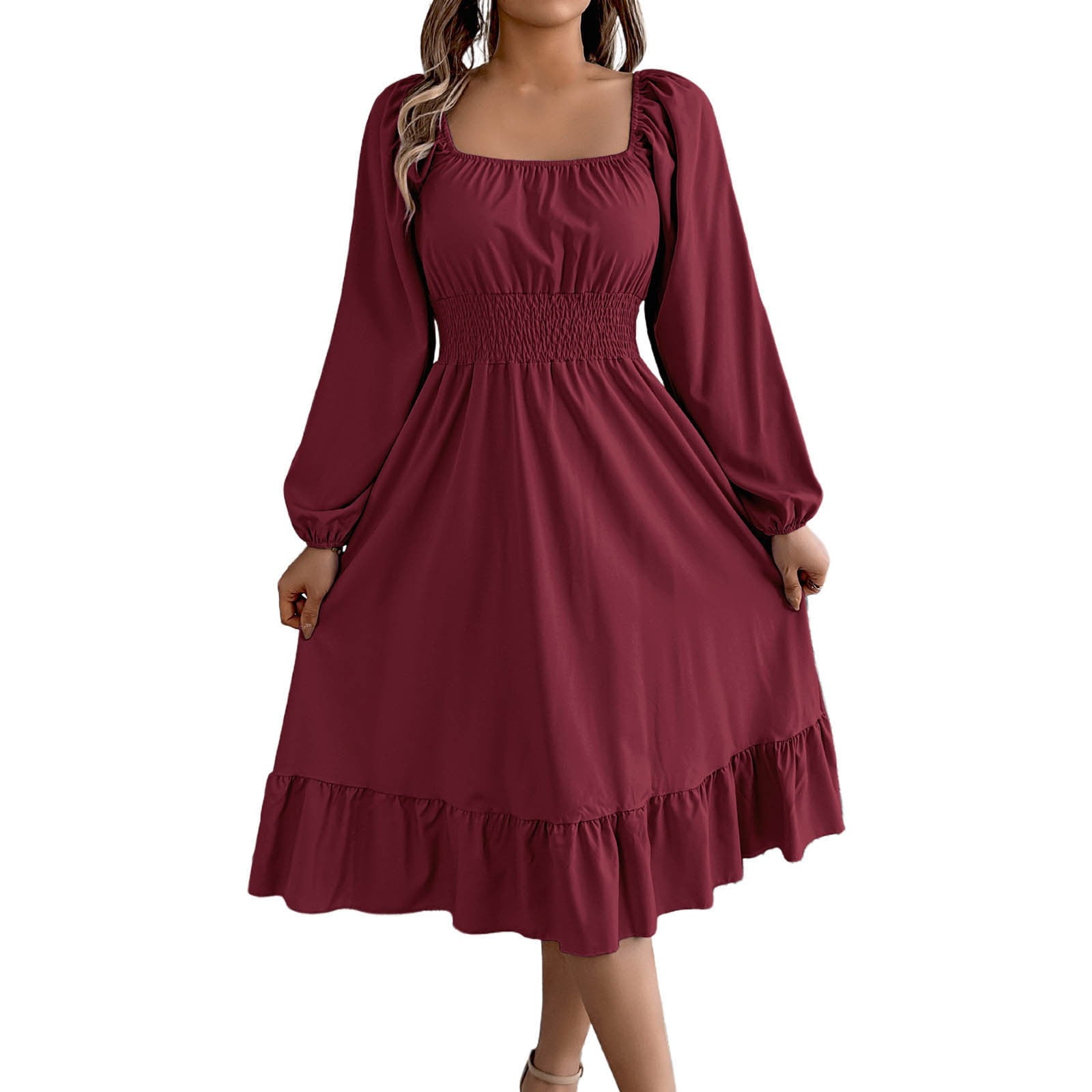 Click here for Hotojiny Wedding Guest Dresses For Women Casual Pu... prices