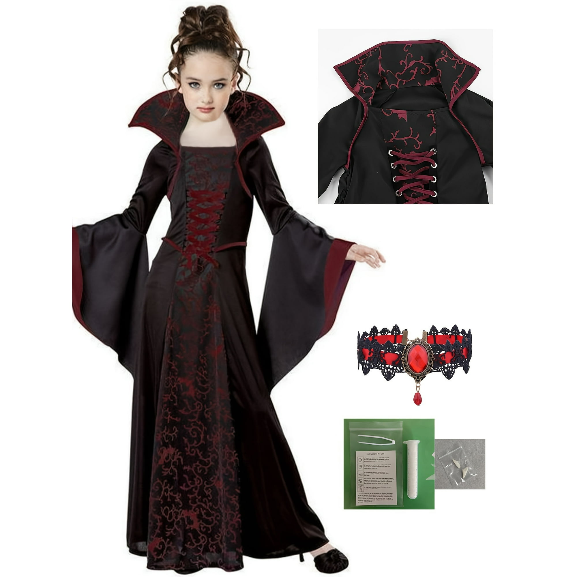 Click here for Grm Girls Witch & Vampire Costume Set - Machine Wa... prices