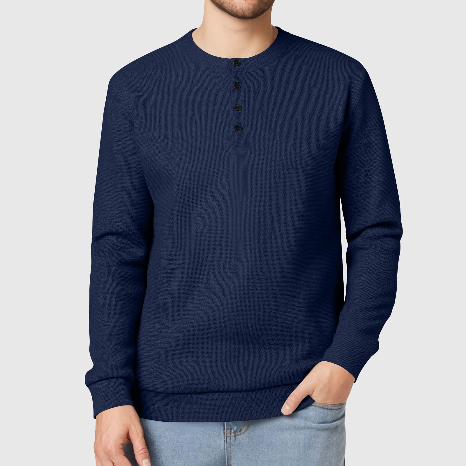 Click here for Gspmoly Men Tshirt  Mens Solid Color Button Round... prices