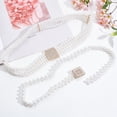 1 Box 2Pcs 2 Styles Plastic Pearl Bead Multi-strand Stretch Chain Belt ...