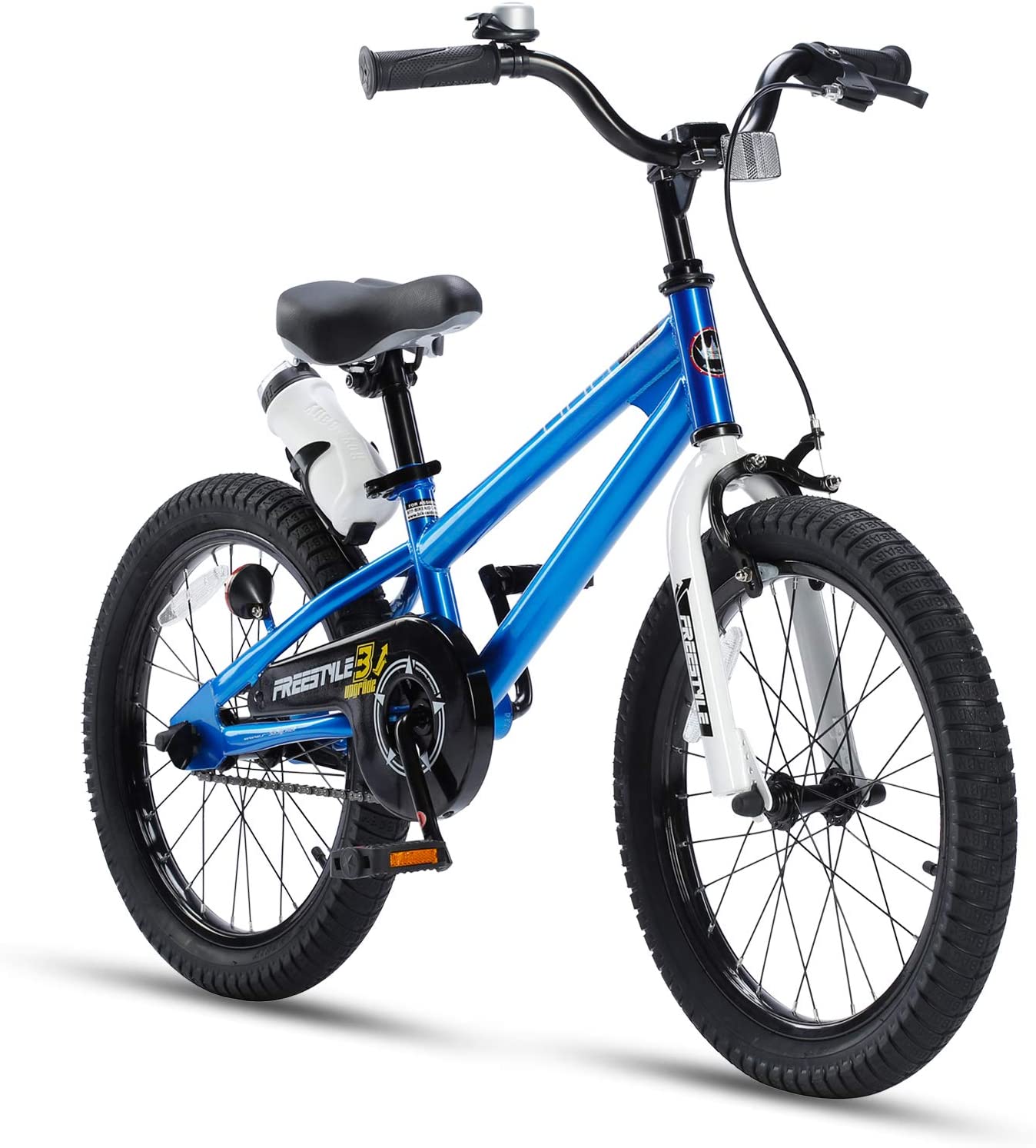 Royalbaby Freestyle Kids Bike 18 In Girls And Boys Kids Bicycle Blue
