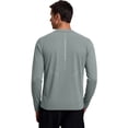 Long Sleeve Workout Shirt Wicking Athletic Top for Gym Running Training ...