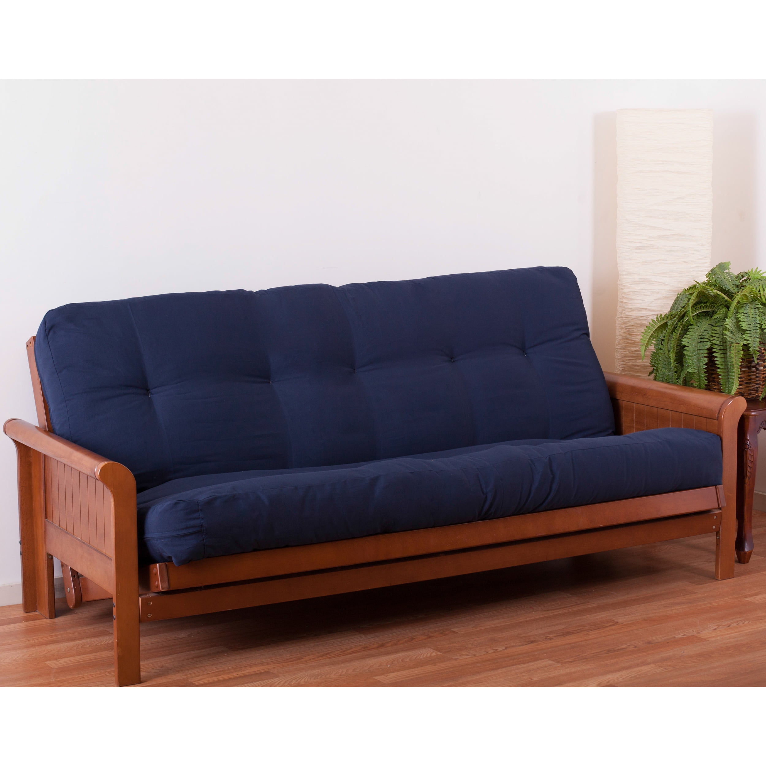 Blazing Needles Renewal 7" Twill Futon Mattress, Full, Navy - Walmart.com