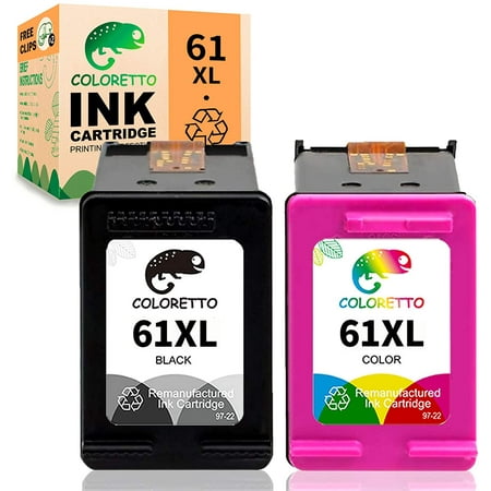 COLORETTO Remanufactured Printer Ink Cartridge Replacement for HP 61XL ...