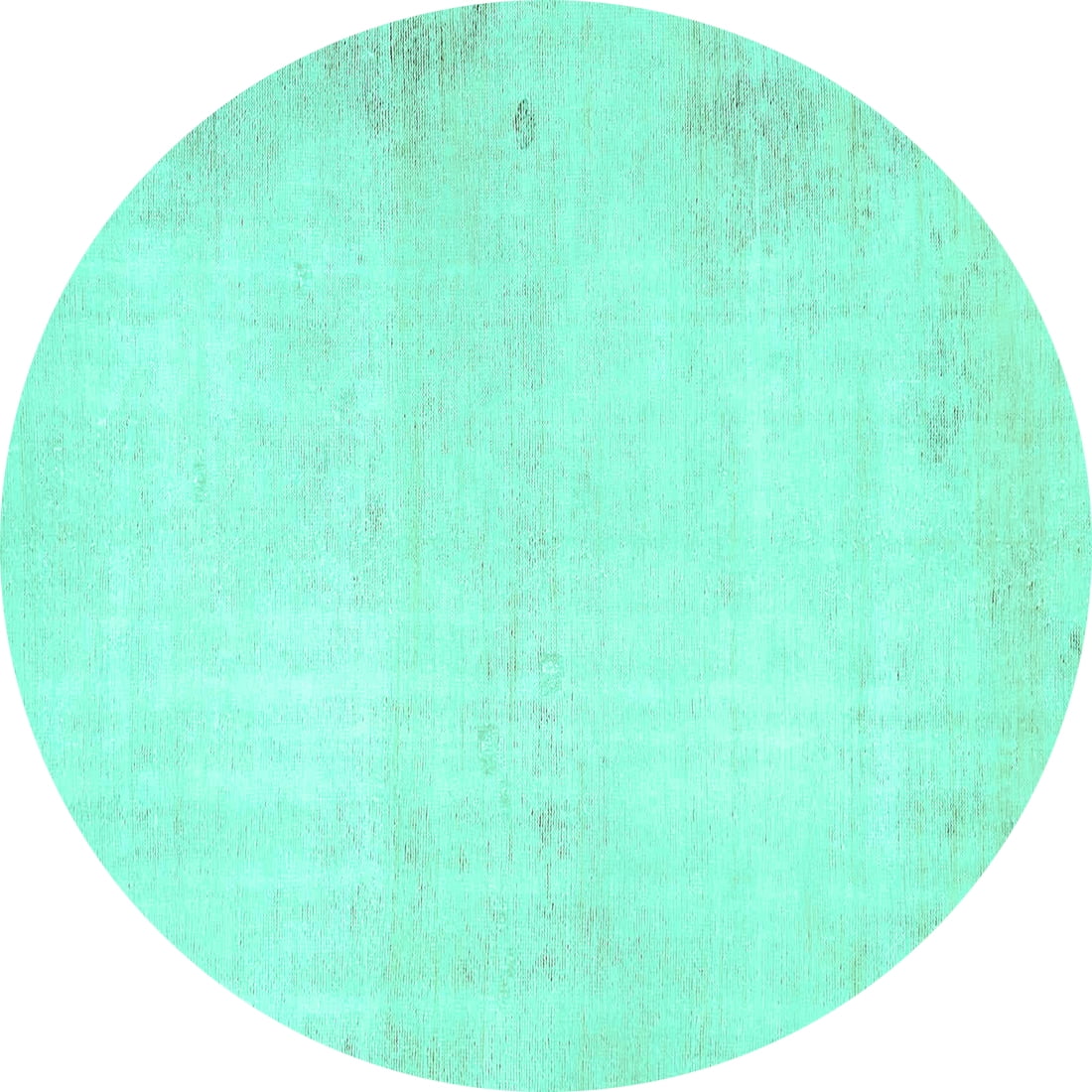 Ahgly Company Indoor Round Solid Turquoise Blue Modern Area Rugs, 8 ...