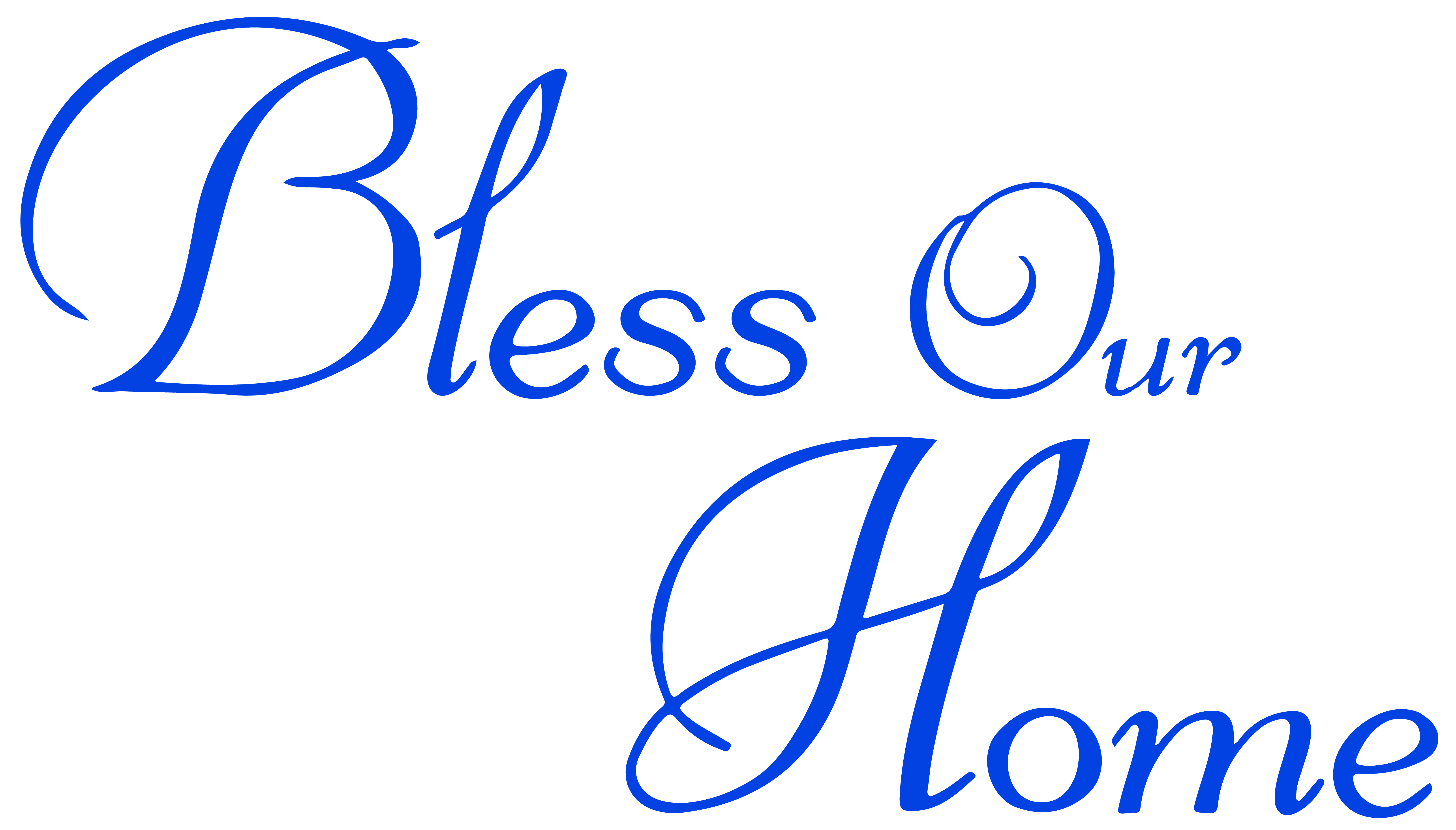 Bless our home Vinyl Decal Sticker Quote - Medium - Brilliant Blue ...