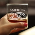 America 250 Logo Whiskey Rocks Glass - America250 Official for 250th ...