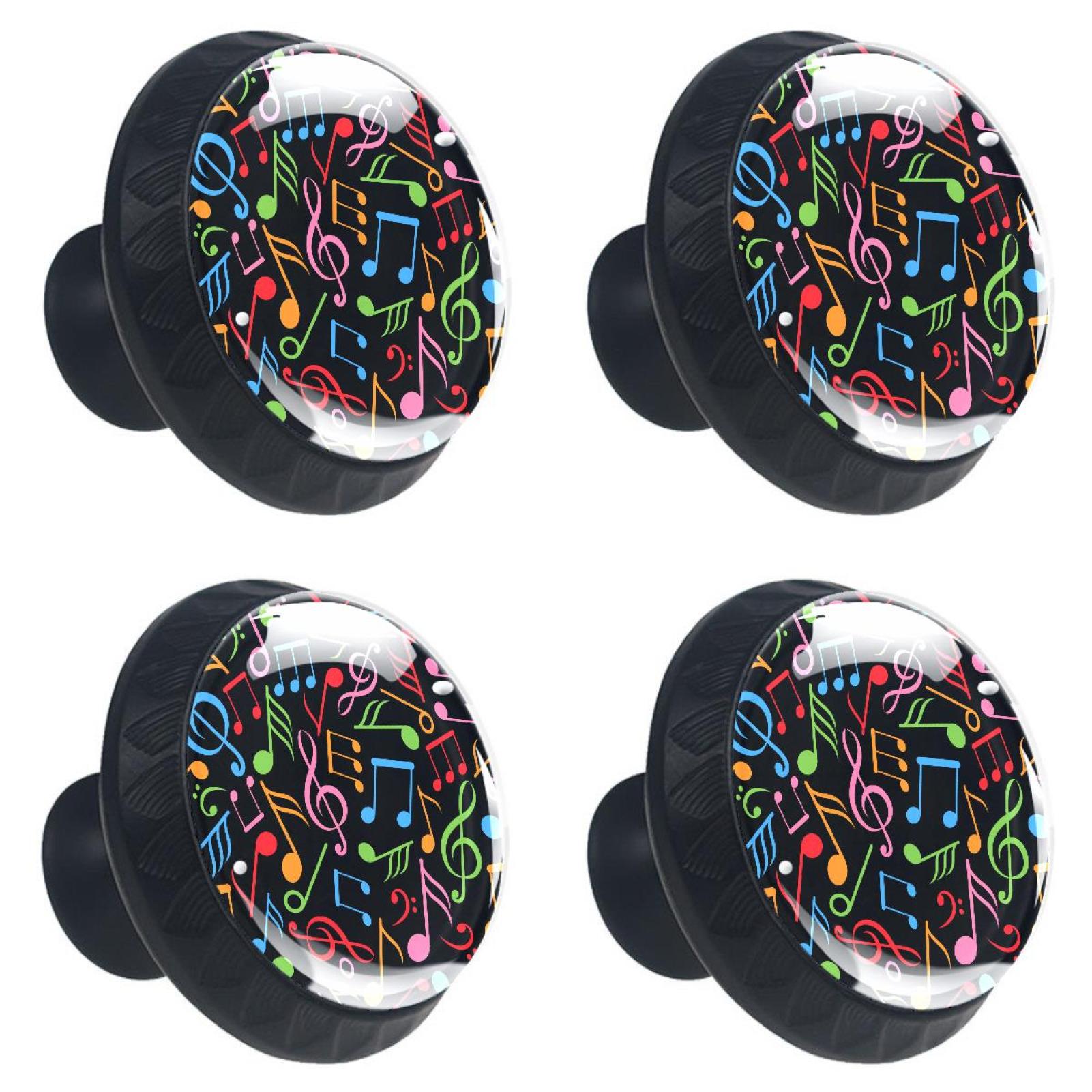 4 Pcs Musical Notes Knobs for Kitchen Cabinet Cupboard Dresser Bookcase ...