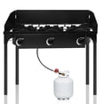 3 Burner Propane Outdoor Stove 225000 BTU Camping Cooker with ...