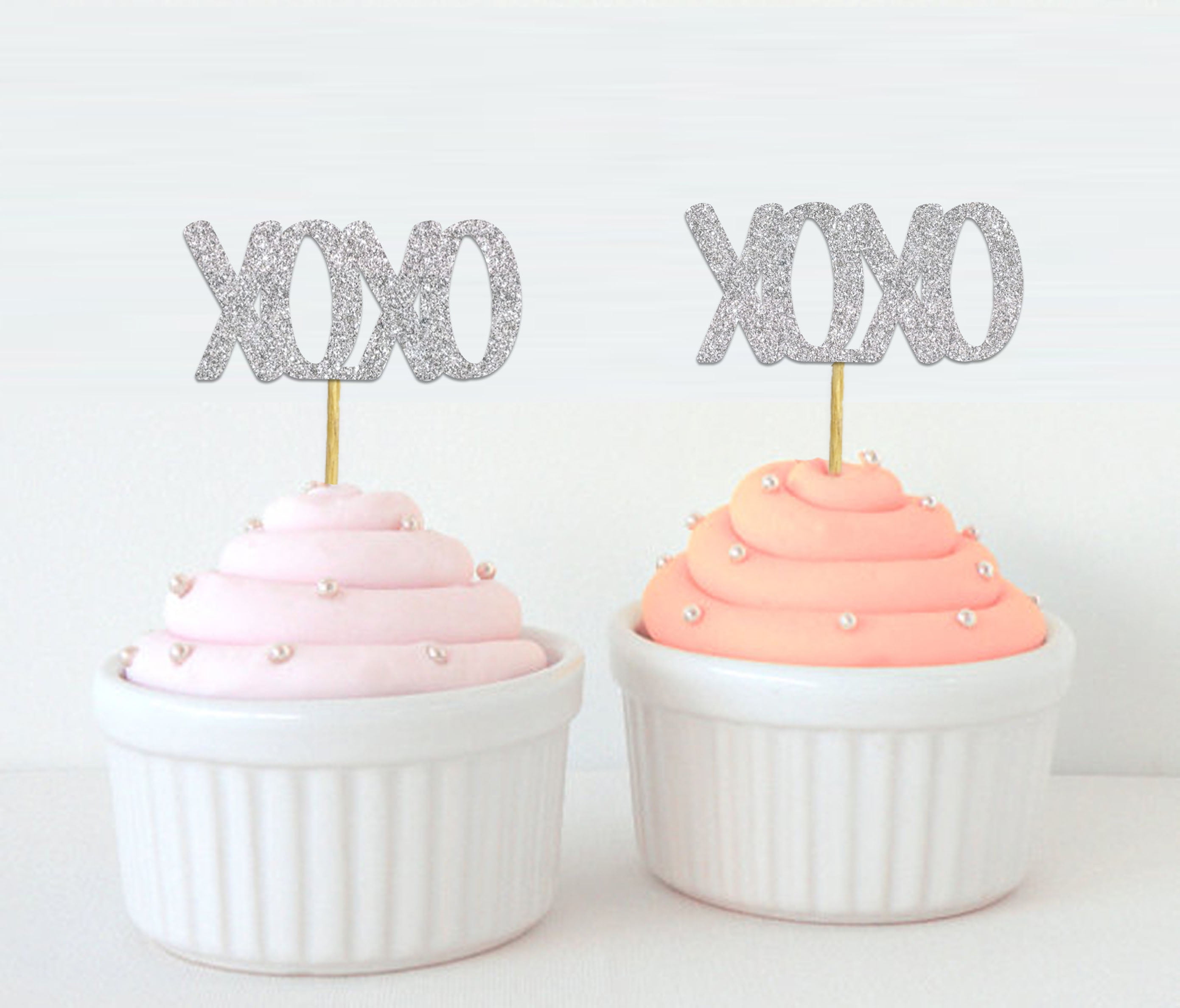 Darling Souvenir, XOXO Cupcake Topper, Hugs & Kisses Wedding Party ...