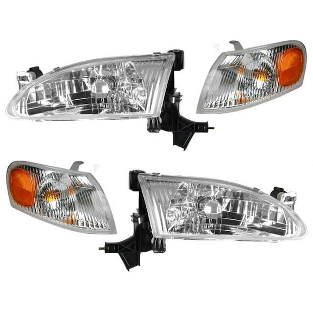 Headlight Assembly and Parking Light Kit 4 Piece - Compatible with 1998 ...