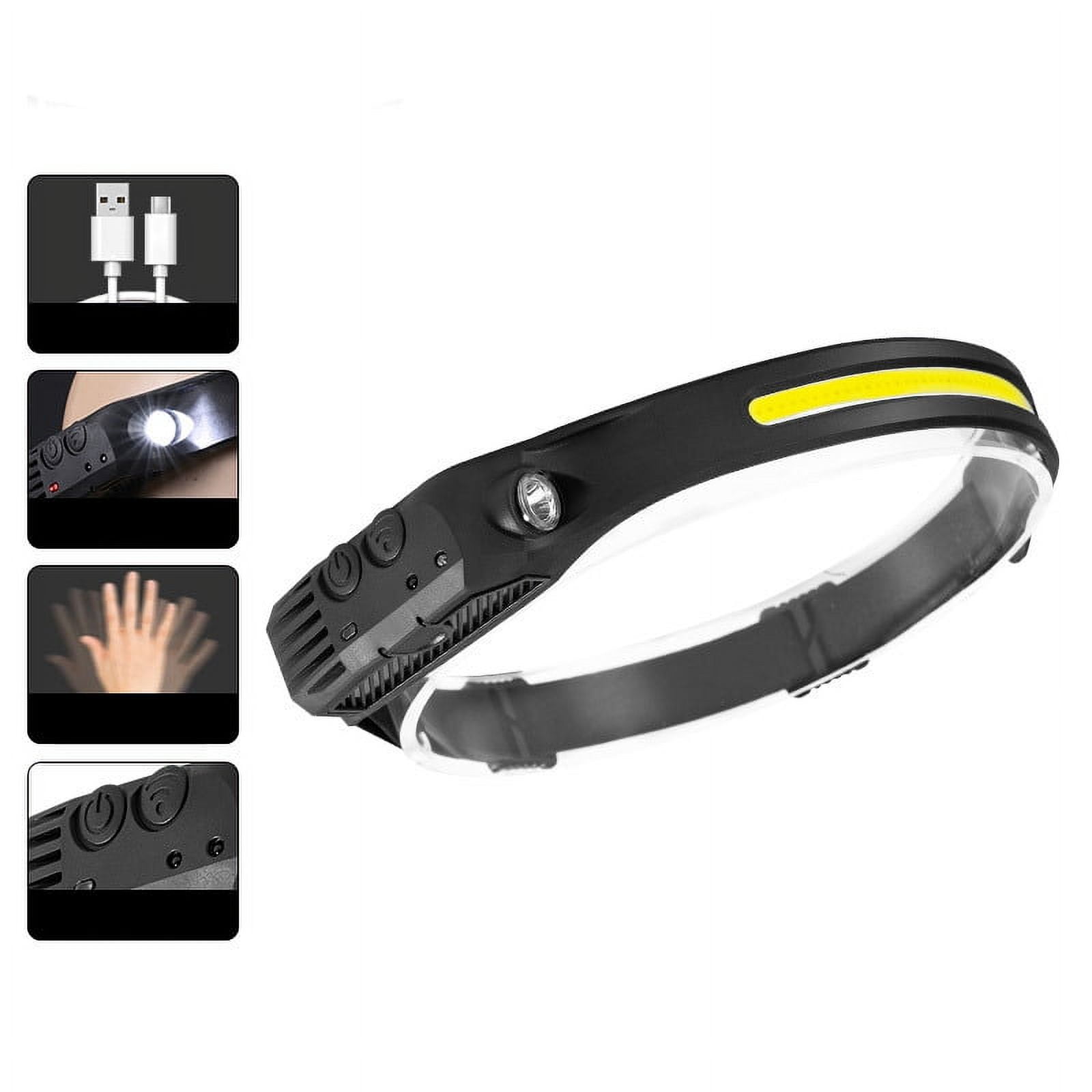 Led Headlamp§induction Headlamp§rechargeable Led Headlamp§sensor Head ...