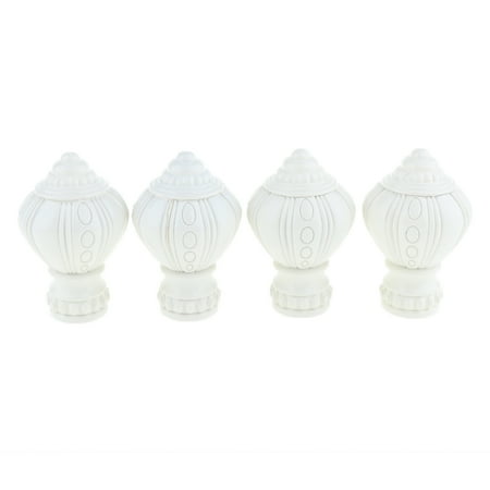 4x Curtain Rod Head / Ends Drapery Pole Finals Decorative Dia 28mm Home ...
