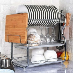 Real Home Deluxe Designer Dish Rack Gray - Walmart.com - Walmart.com