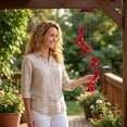 Wind Chimes for Outdoors, 30" Solar Cardinal Women Mother's Day ...