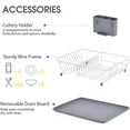 Kingrack Large Capacity Dish Rack with Cutlery Holder, Drip Tray, Cup ...