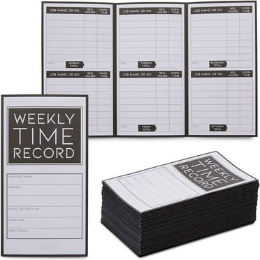 Yescom 1000 Count Monthly Time Clock Cards Timecard for Employee ...