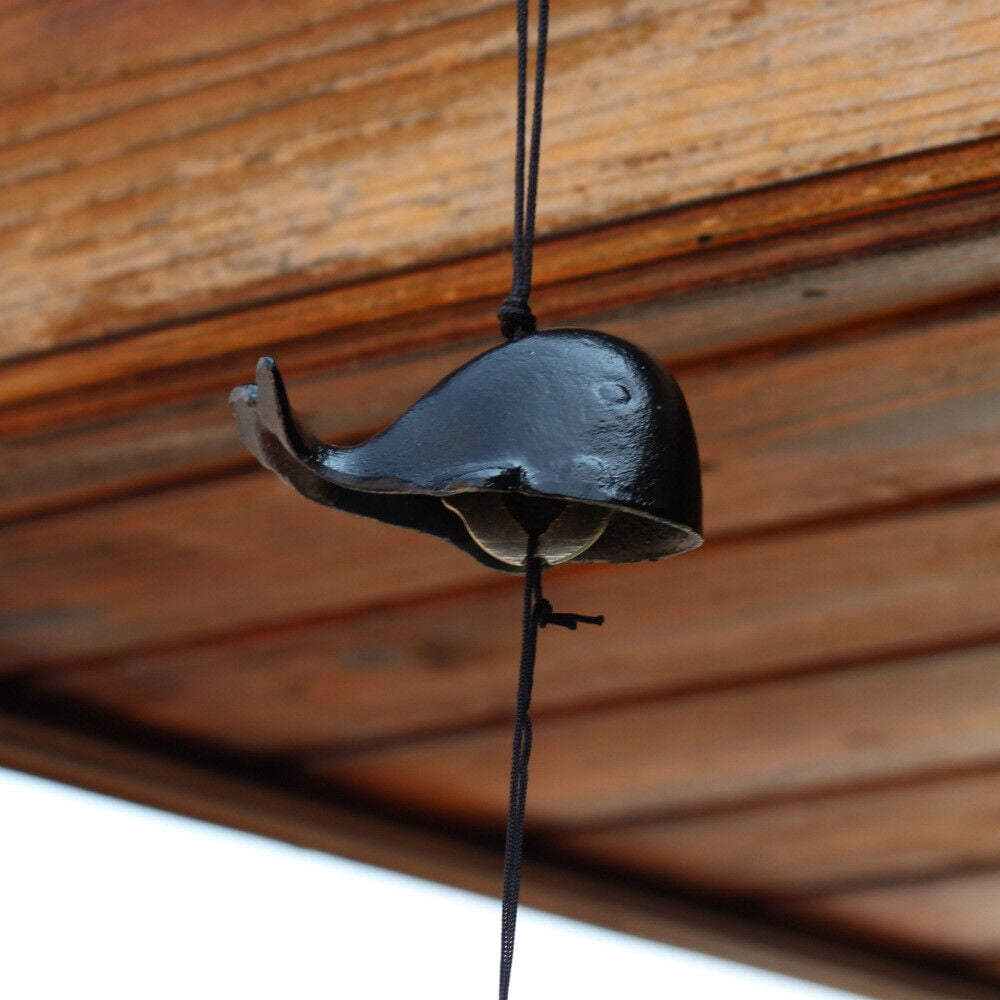 Japanese Furin Wind Chime Bell Nambu Cast Iron Iwachu Black Whale - Walmart.com