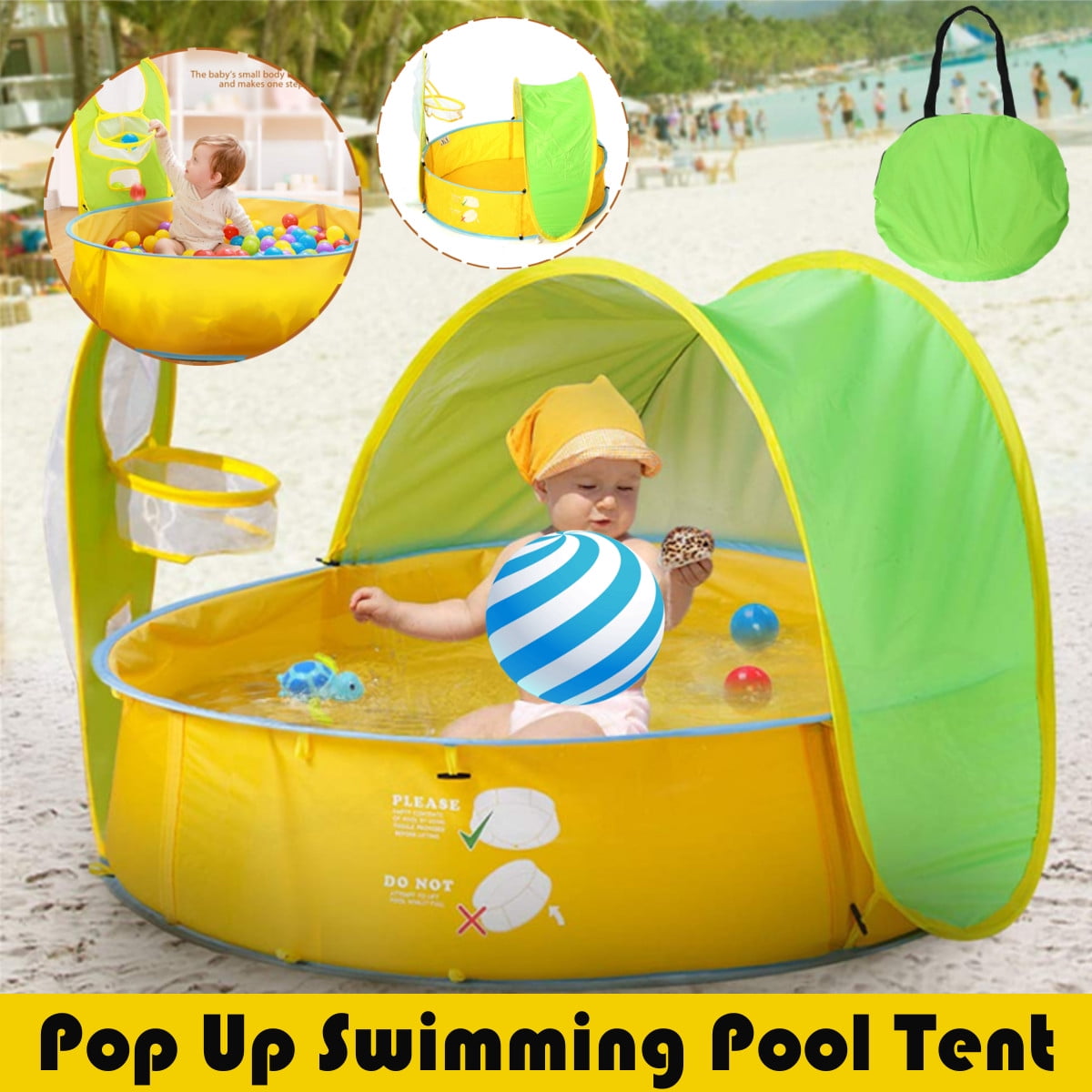 Children Swimming Pool PoppingUp Baby Beach Tent Sun shelter UV ...
