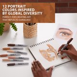 Sharpie Fine Point Marker Set: 12-Color Line Colored Portrait Set ...