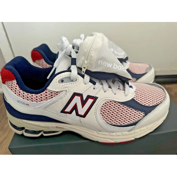 New Balance 2002R Team Red Navy Pouch M2002RVE Mens Running Shoes ...