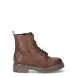 Wonder Nation Girls Combat Boot - PU Upper with TPR Outsole - Walmart.com
