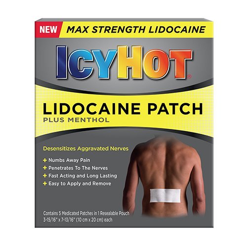 Icy Hot Maximum Strength Lidocaine Medicated Patch 5 Ea