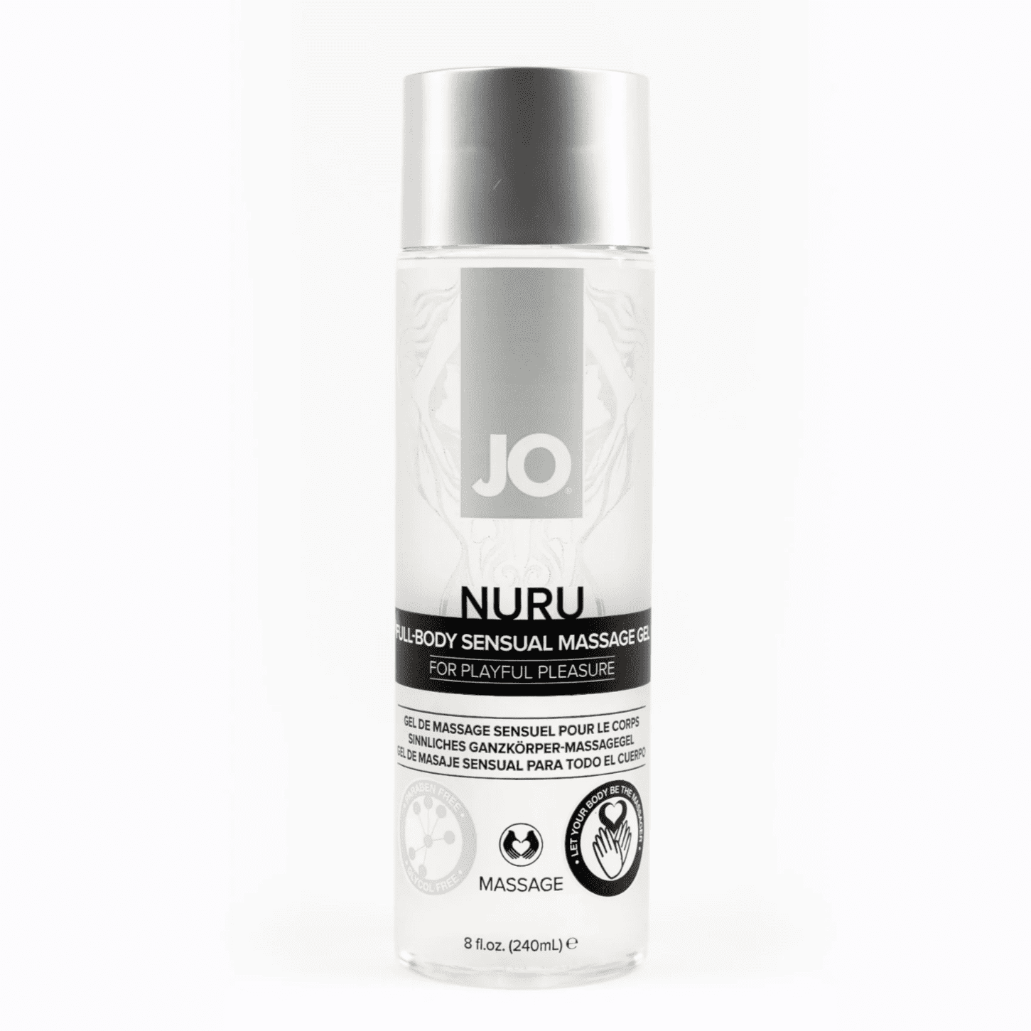 Jo Nuru Full Body Sensual Massage Gel Paraben Free Nourishing And Hydrating Lubricant For
