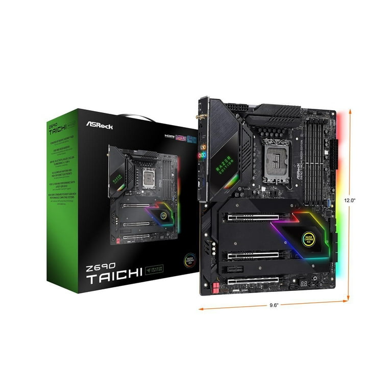 ASRock Z690 Taichi Razer Edition Gaming PC Motherboard, LGA ASRock Z690 Taichi Razer Edition Gaming PC Motherboard, LGA