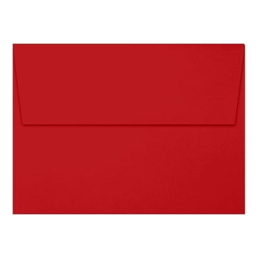 LUXPaper A7 Contour Flap Invitation Envelopes, 5 1/4 x 7 1/4, Ruby Red ...