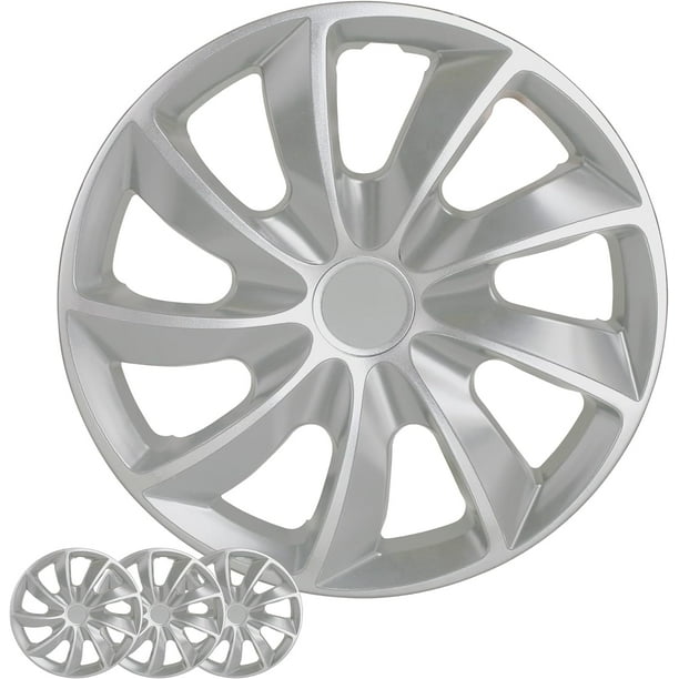 Wheel Cover Kit, 15 Inch Hubcaps Set of 4 Automotive Hub Caps with ...