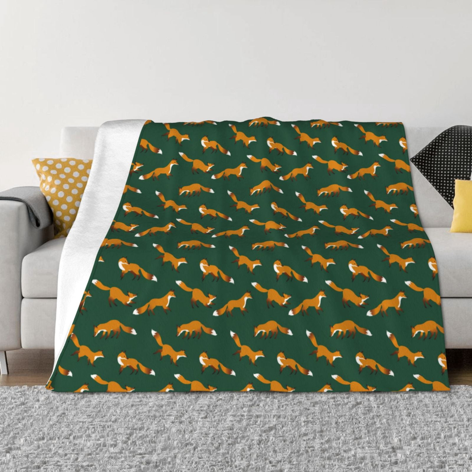 Fotbe Cartoon Fox 1 Manta de Franela con Estampado, Manta Ultrasuave ...