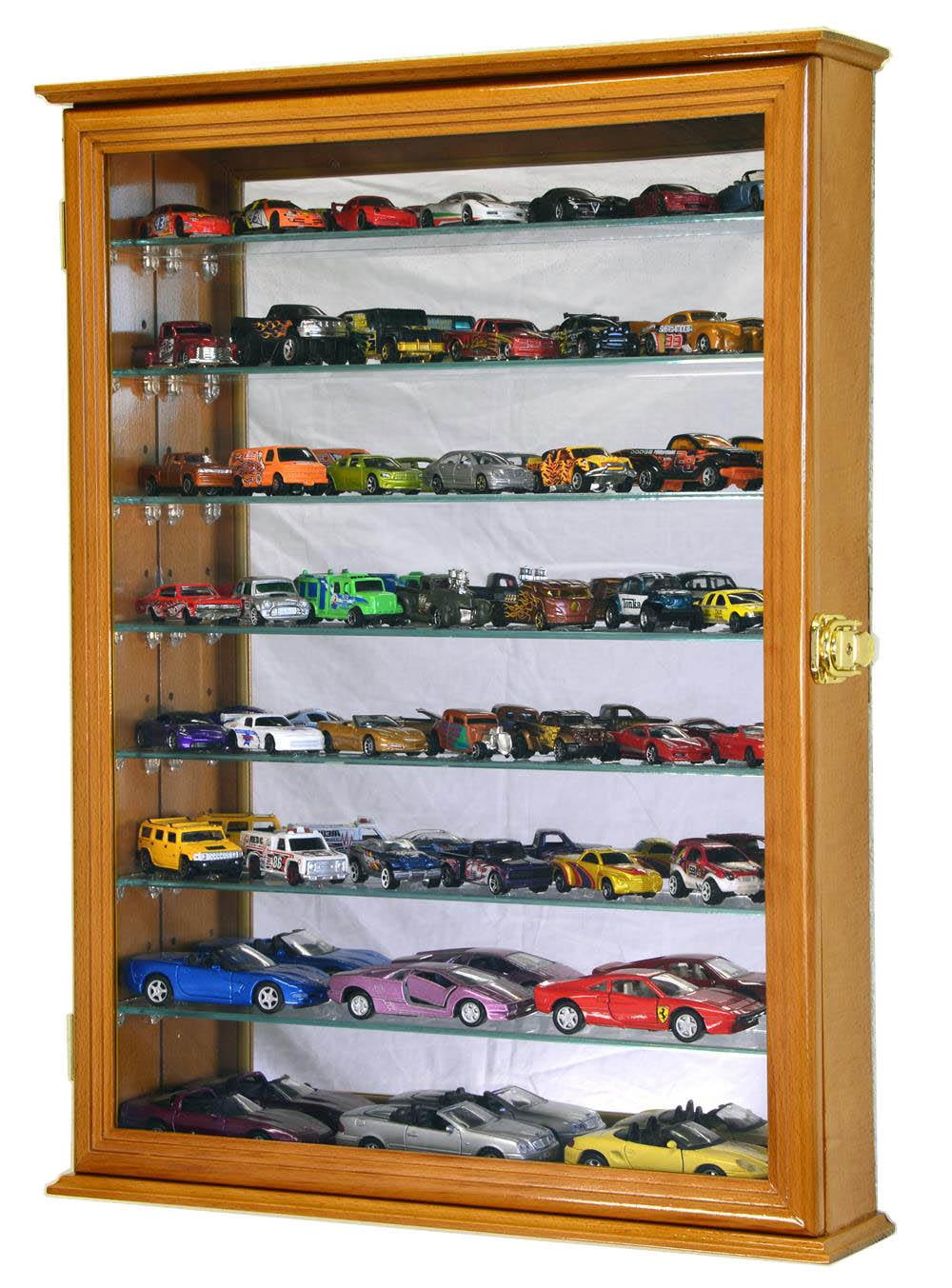 Large Mirrored Back 1/64 Diecast / Matchbox Train Display Case Cabinet ...