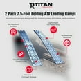 Titan Ramps 7.5' Folding Aluminum ATV Loading Ramps, Arched Design ...