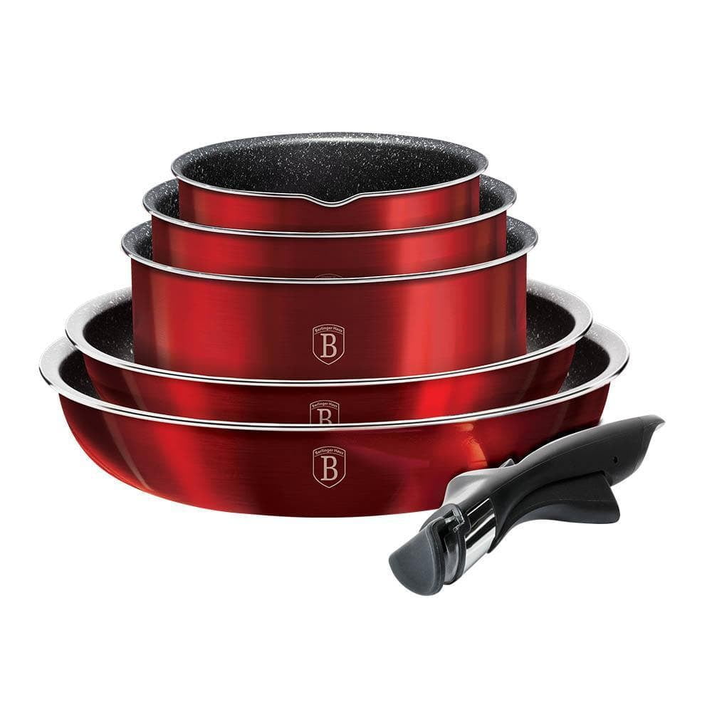 12-Pieces Cookware Set with Detached Ergonomic Handle - Walmart.com