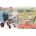 Korogimeeet Travel Wheelchair Foldable, Aluminum Alloy Ultra Light ...