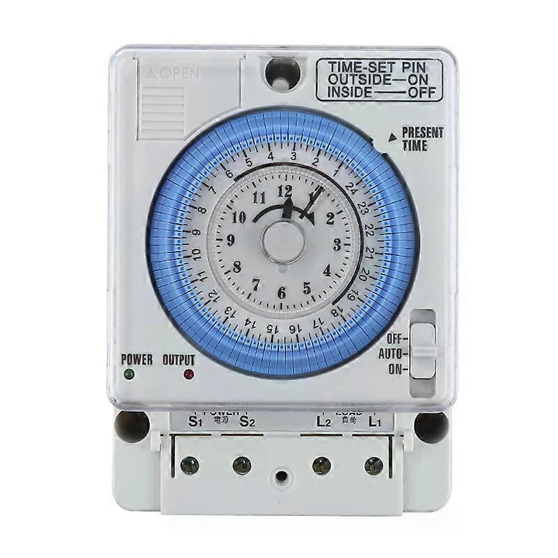 1/2/3PCS ManHua 24H 12VDC 15A Din Rail Timer Switch TB35 Analog Time Control Switch Mechanical ...